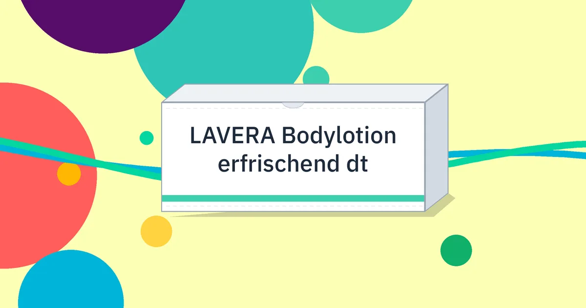 Symbolbild: Packung mit der Aufschrift LAVERA Bodylotion erfrischend dt (PZN 16674634) – Verfügbarkeit und Bezug in Apotheken in Frankfurt am Main