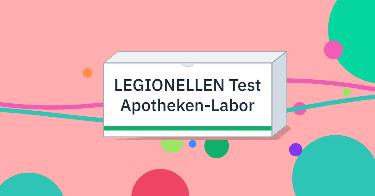 Symbolbild: Packung mit der Aufschrift LEGIONELLEN Test Apotheken-Labor (PZN 06910128) – Verfügbarkeit und Bezug in Apotheken in Frankfurt am Main
