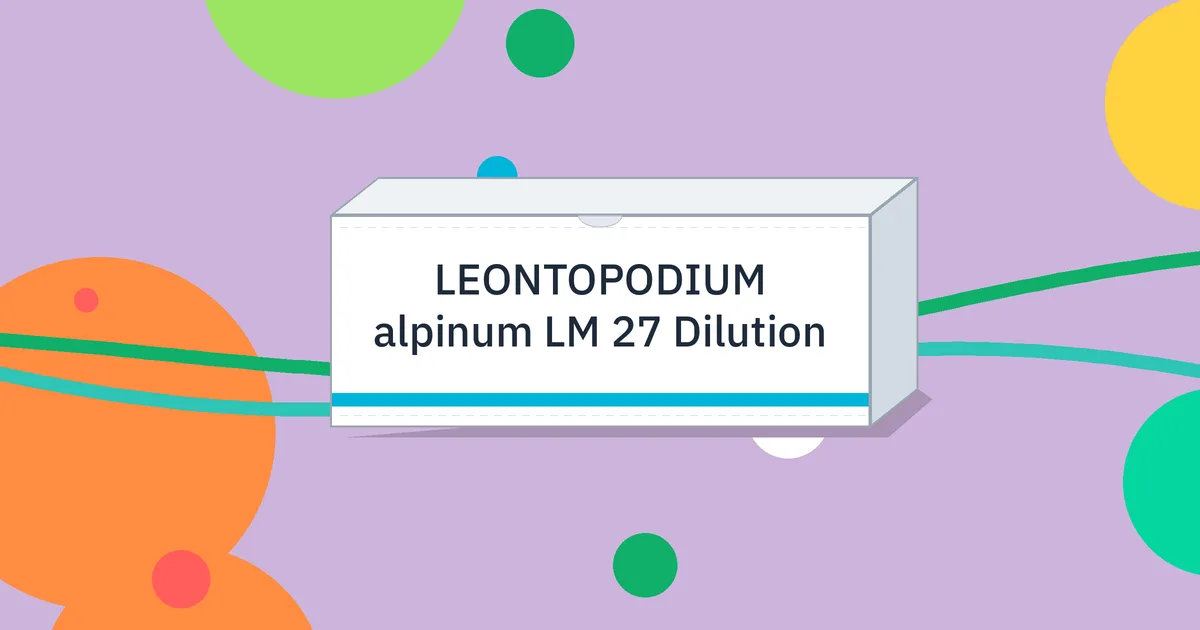 Symbolbild: Packung mit der Aufschrift LEONTOPODIUM alpinum LM 27 Dilution (PZN 13525626) – Verfügbarkeit und Bezug in Apotheken in Frankfurt am Main