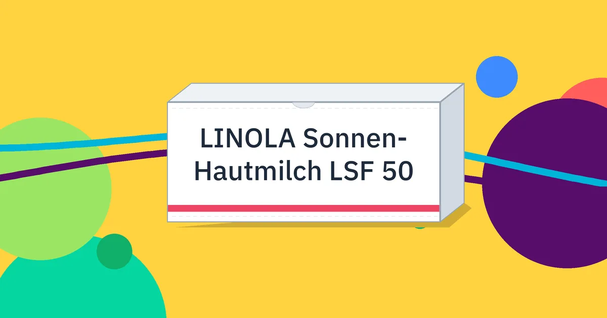 Symbolbild: Packung mit der Aufschrift LINOLA Sonnen-Hautmilch LSF 50 (PZN 11637166) – Verfügbarkeit und Bezug in Apotheken in Frankfurt am Main