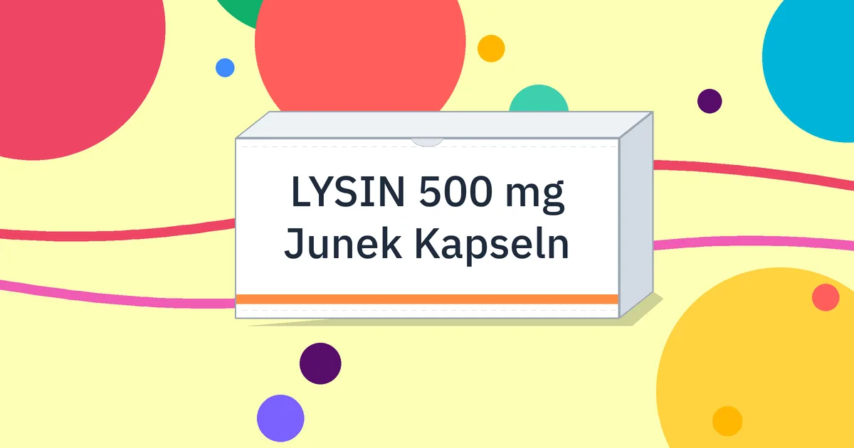 Symbolbild: Packung mit der Aufschrift LYSIN 500 mg Junek Kapseln (PZN 00134692) – Verfügbarkeit und Bezug in Apotheken in Frankfurt am Main