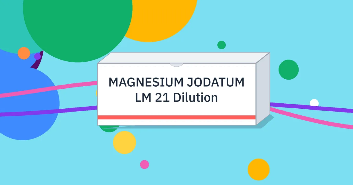 Symbolbild: Packung mit der Aufschrift MAGNESIUM JODATUM LM 21 Dilution (PZN 12938013) – Verfügbarkeit und Bezug in Apotheken in Frankfurt am Main