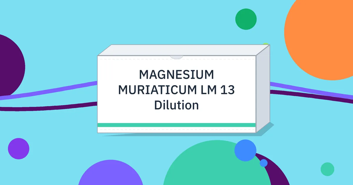Symbolbild: Packung mit der Aufschrift MAGNESIUM MURIATICUM LM 13 Dilution (PZN 12938852) – Verfügbarkeit und Bezug in Apotheken in Frankfurt am Main