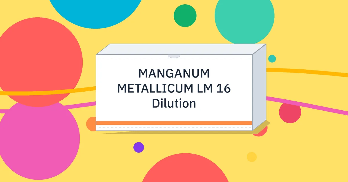 Symbolbild: Packung mit der Aufschrift MANGANUM METALLICUM LM 16 Dilution (PZN 12943304) – Verfügbarkeit und Bezug in Apotheken in Frankfurt am Main