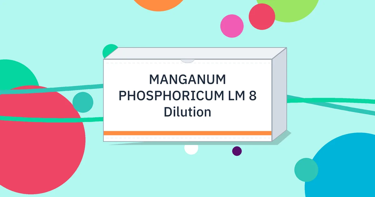 Symbolbild: Packung mit der Aufschrift MANGANUM PHOSPHORICUM LM 8 Dilution (PZN 12945510) – Verfügbarkeit und Bezug in Apotheken in Frankfurt am Main