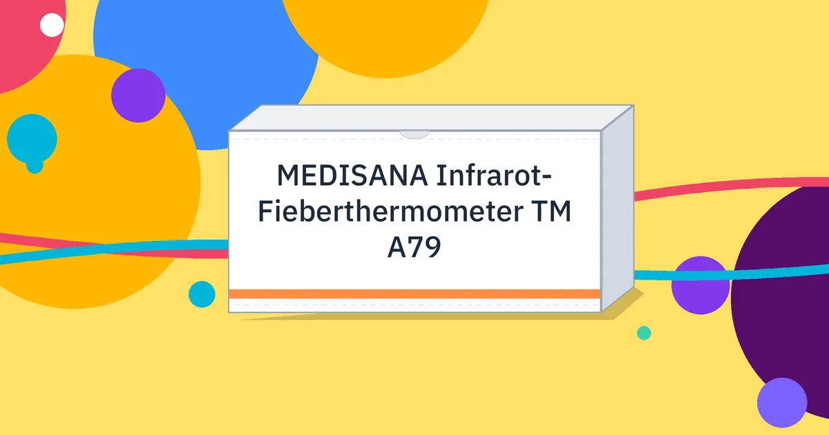 Symbolbild: Packung mit der Aufschrift MEDISANA Infrarot-Fieberthermometer TM A79 (PZN 18322827) – Verfügbarkeit und Bezug in Apotheken in Frankfurt am Main