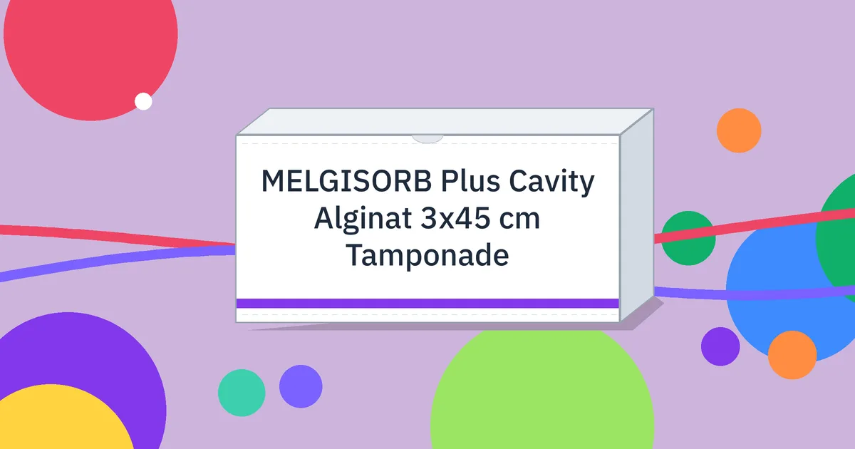 Symbolbild: Packung mit der Aufschrift MELGISORB Plus Cavity Alginat 3x45 cm Tamponade (PZN 10781903) – Verfügbarkeit und Bezug in Apotheken in Frankfurt am Main