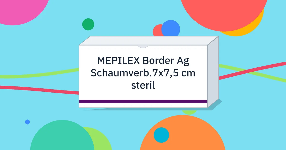 Symbolbild: Packung mit der Aufschrift MEPILEX Border Ag Schaumverb.7x7,5 cm steril (PZN 11745789) – Verfügbarkeit und Bezug in Apotheken in Frankfurt am Main