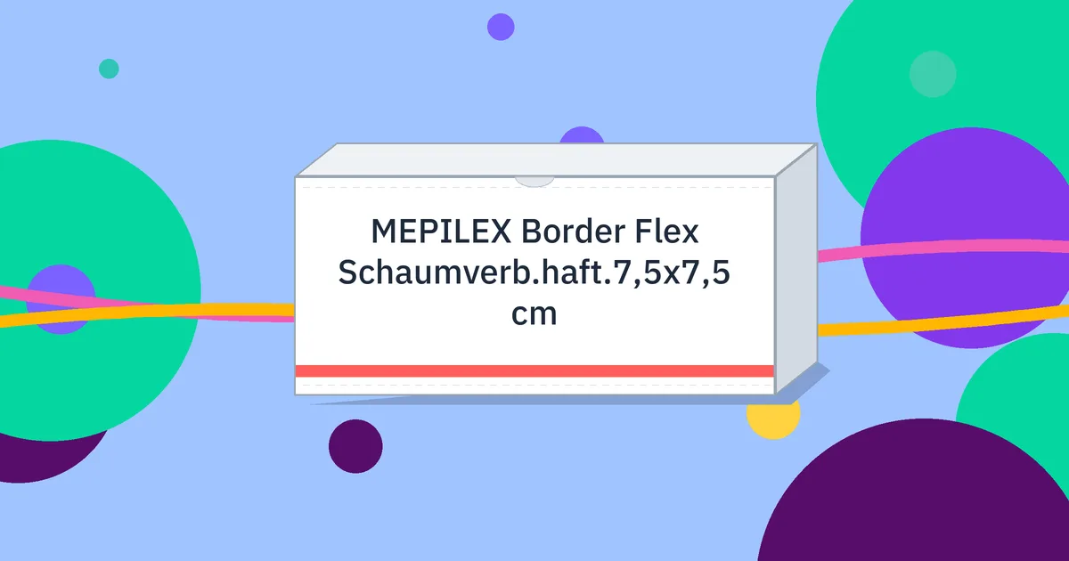 Symbolbild: Packung mit der Aufschrift MEPILEX Border Flex Schaumverb.haft.7,5x7,5 cm (PZN 16167021) – Verfügbarkeit und Bezug in Apotheken in Frankfurt am Main