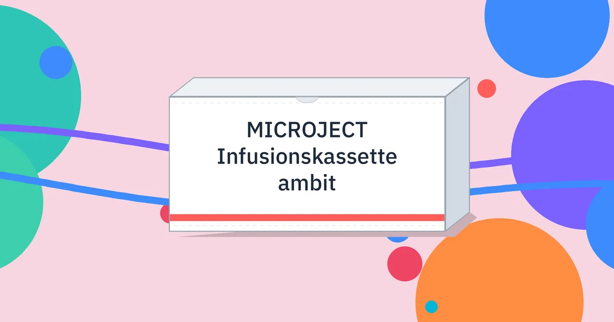 Symbolbild: Packung mit der Aufschrift MICROJECT Infusionskassette ambit (PZN 03691140) – Verfügbarkeit und Bezug in Apotheken in Frankfurt am Main
