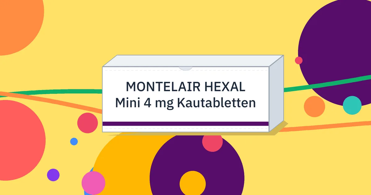 Symbolbild: Packung mit der Aufschrift MONTELAIR HEXAL Mini 4 mg Kautabletten (PZN 00232673) – Verfügbarkeit und Bezug in Apotheken in Frankfurt am Main