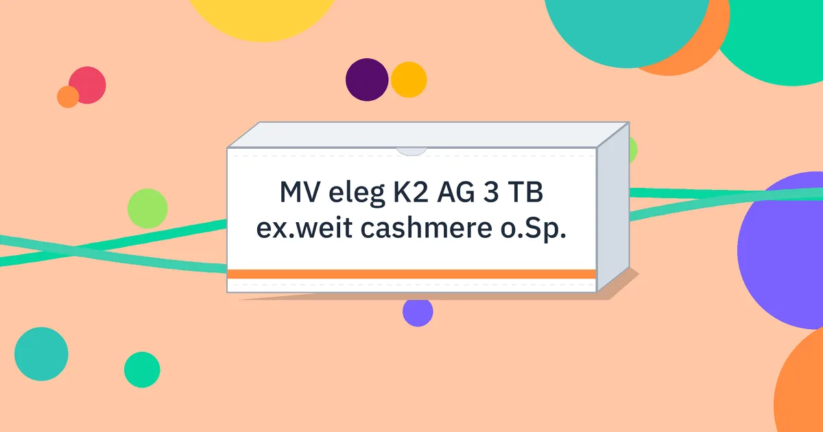 Symbolbild: Packung mit der Aufschrift MV eleg K2 AG 3 TB ex.weit cashmere o.Sp. (PZN 14679320) – Verfügbarkeit und Bezug in Apotheken in Frankfurt am Main