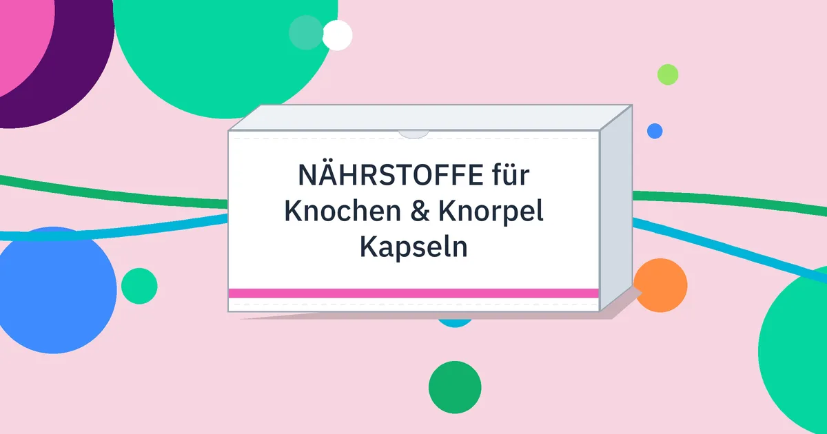 Symbolbild: Packung mit der Aufschrift NÄHRSTOFFE für Knochen & Knorpel Kapseln (PZN 07007212) – Verfügbarkeit und Bezug in Apotheken in Frankfurt am Main