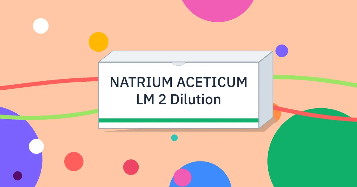 Symbolbild: Packung mit der Aufschrift NATRIUM ACETICUM LM 2 Dilution (PZN 12958808) – Verfügbarkeit und Bezug in Apotheken in Frankfurt am Main