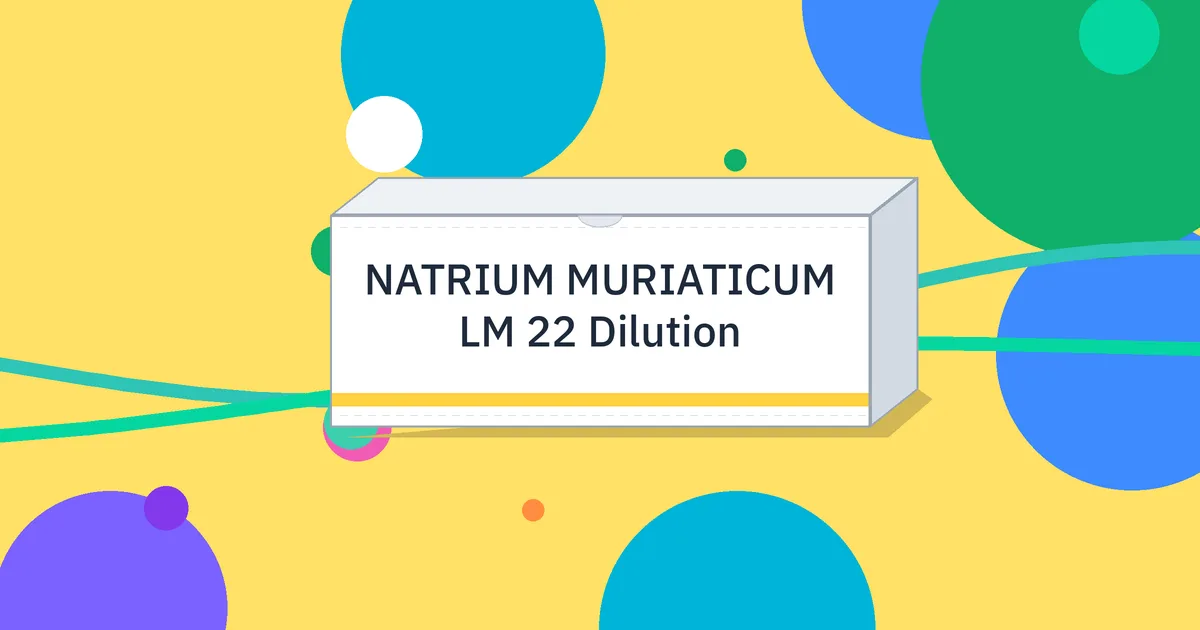 Symbolbild: Packung mit der Aufschrift NATRIUM MURIATICUM LM 22 Dilution (PZN 12965369) – Verfügbarkeit und Bezug in Apotheken in Frankfurt am Main