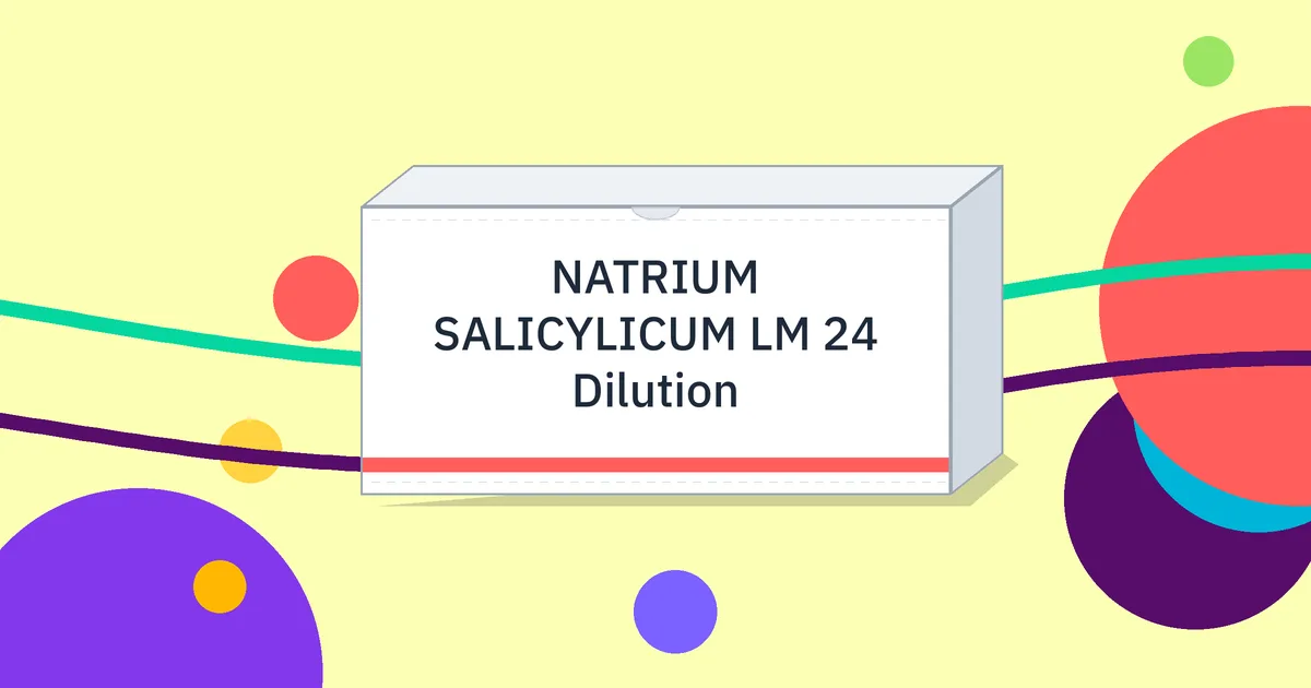 Symbolbild: Packung mit der Aufschrift NATRIUM SALICYLICUM LM 24 Dilution (PZN 09650900) – Verfügbarkeit und Bezug in Apotheken in Frankfurt am Main