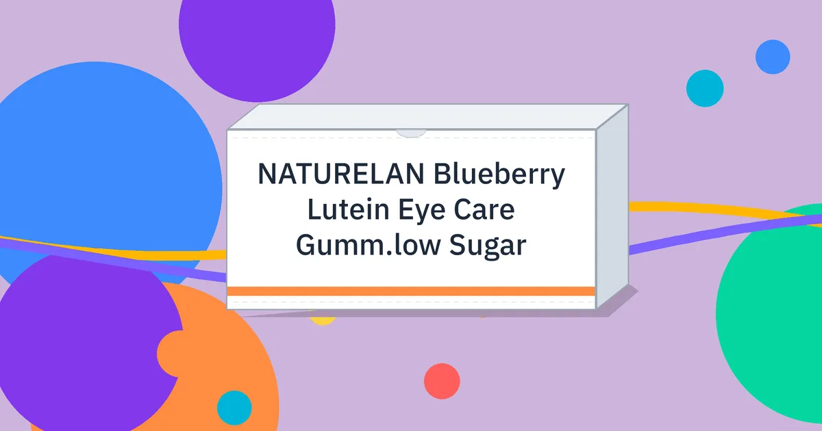 Symbolbild: Packung mit der Aufschrift NATURELAN Blueberry Lutein Eye Care Gumm.low Sugar (PZN 19863229) – Verfügbarkeit und Bezug in Apotheken in Frankfurt am Main