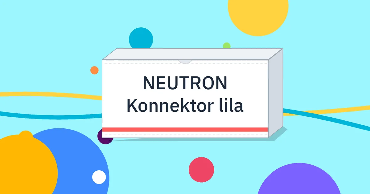 Symbolbild: Packung mit der Aufschrift NEUTRON Konnektor lila (PZN 14180193) – Verfügbarkeit und Bezug in Apotheken in Frankfurt am Main