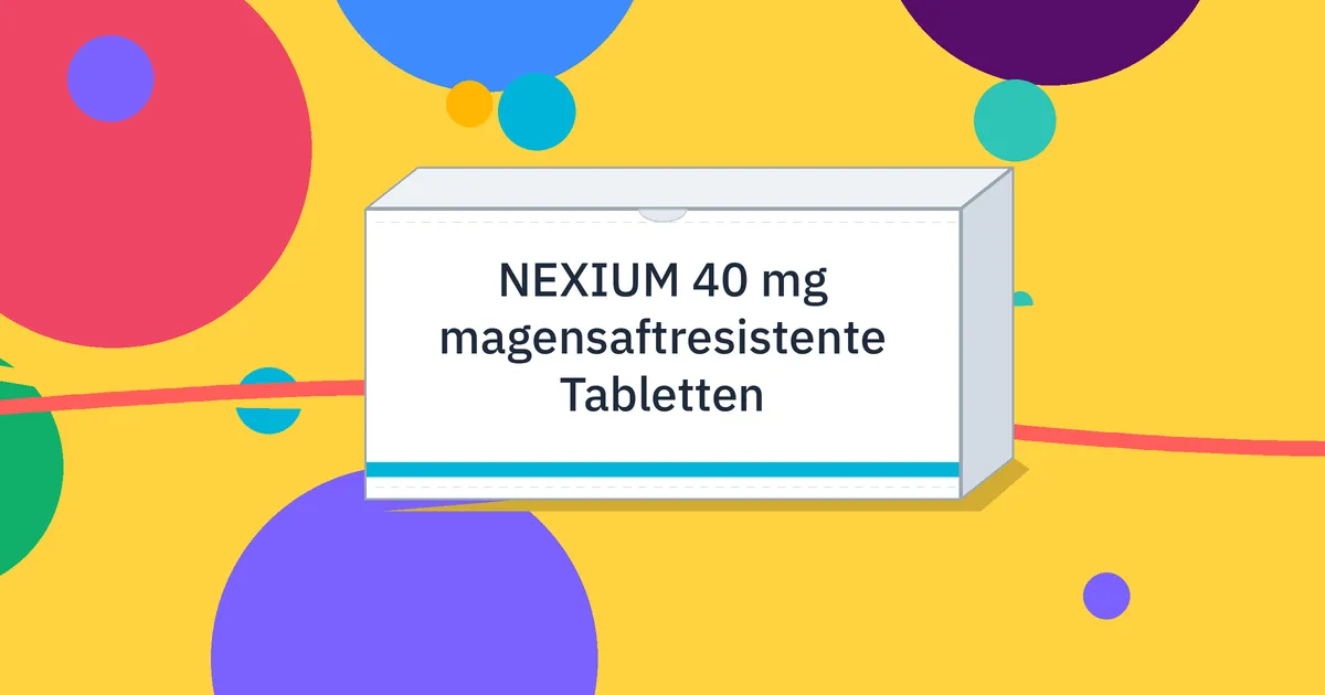 Symbolbild: Packung mit der Aufschrift NEXIUM 40 mg magensaftresistente Tabletten (PZN 07099421) – Verfügbarkeit und Bezug in Apotheken in Frankfurt am Main