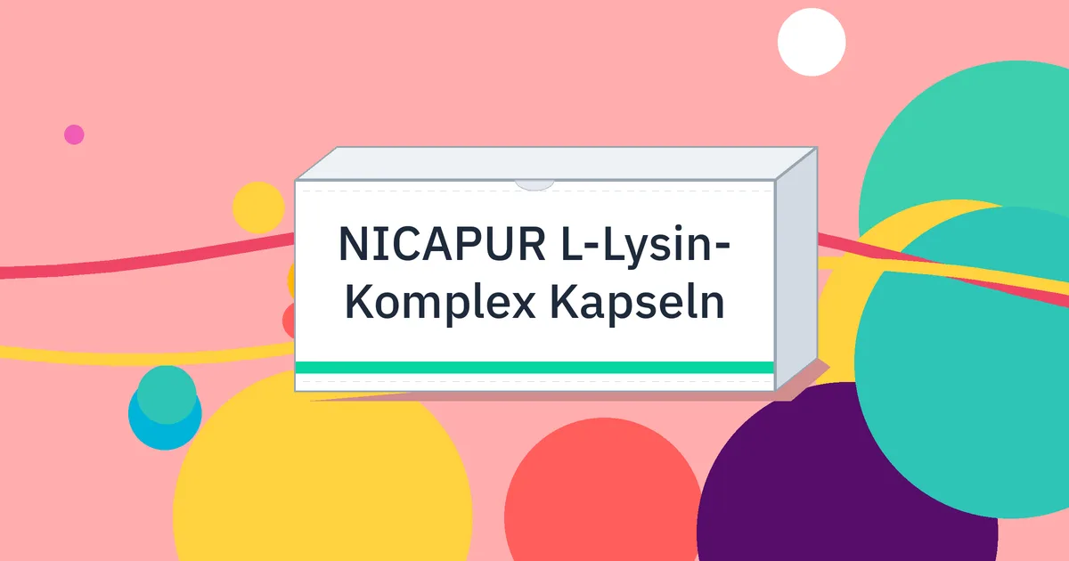 Symbolbild: Packung mit der Aufschrift NICAPUR L-Lysin-Komplex Kapseln (PZN 14438763) – Verfügbarkeit und Bezug in Apotheken in Frankfurt am Main