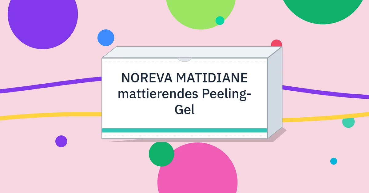 Symbolbild: Packung mit der Aufschrift NOREVA MATIDIANE mattierendes Peeling-Gel (PZN 06925288) – Verfügbarkeit und Bezug in Apotheken in Frankfurt am Main