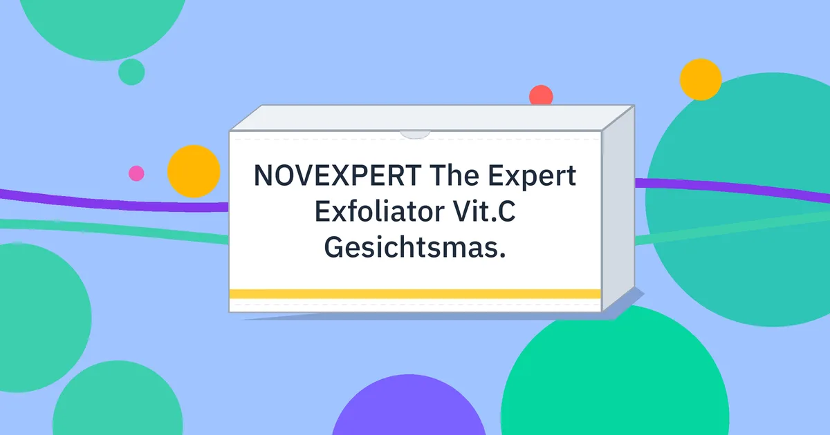 Symbolbild: Packung mit der Aufschrift NOVEXPERT The Expert Exfoliator Vit.C Gesichtsmas. (PZN 19147711) – Verfügbarkeit und Bezug in Apotheken in Frankfurt am Main