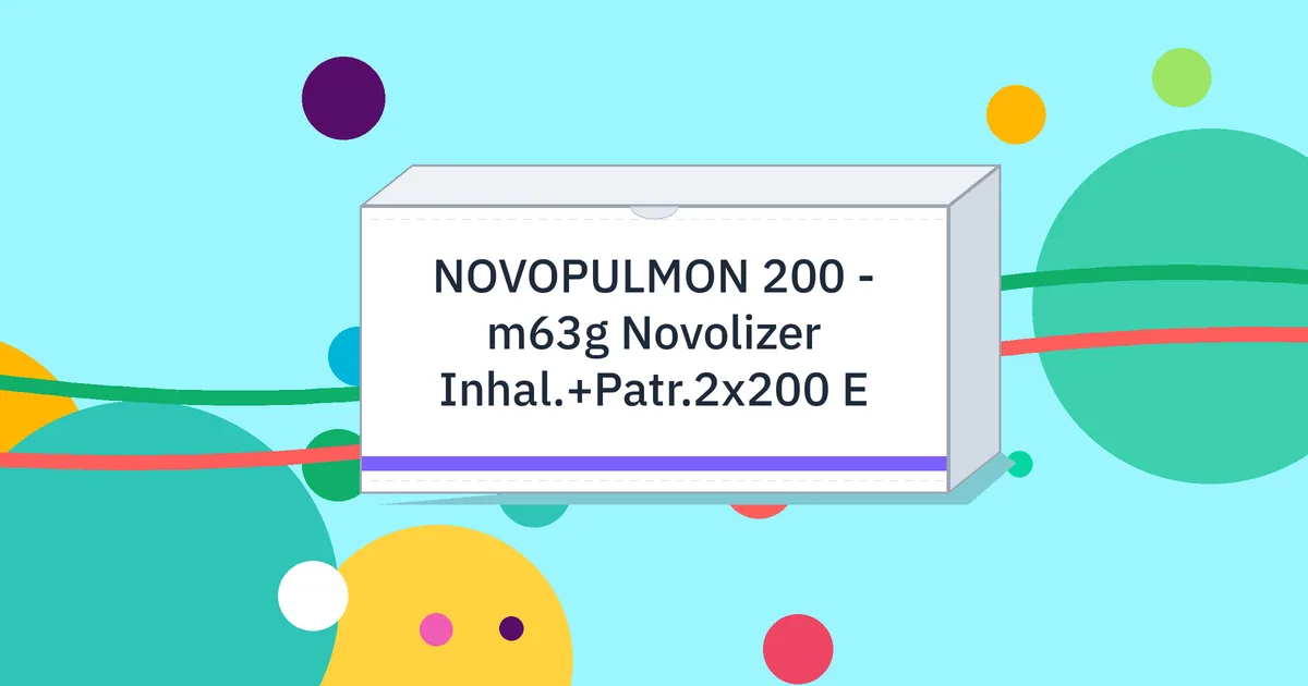 Symbolbild: Packung mit der Aufschrift NOVOPULMON 200 -m63g Novolizer Inhal.+Patr.2x200 E (PZN 04990583) – Verfügbarkeit und Bezug in Apotheken in Frankfurt am Main