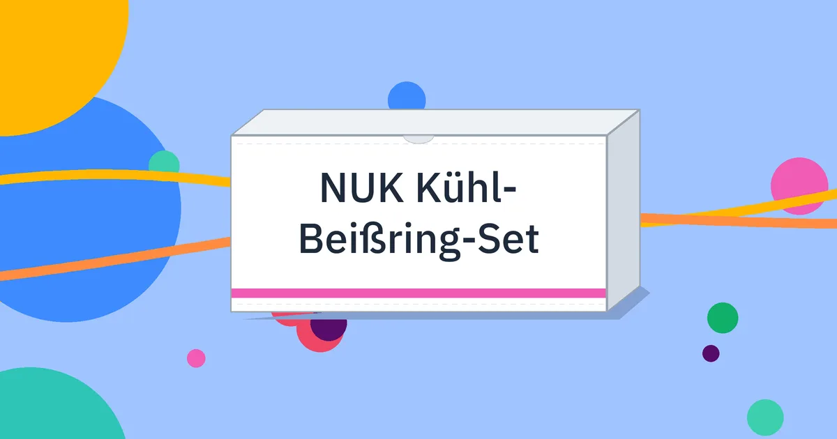 Symbolbild: Packung mit der Aufschrift NUK Kühl-Beißring-Set (PZN 03757531) – Verfügbarkeit und Bezug in Apotheken in Frankfurt am Main
