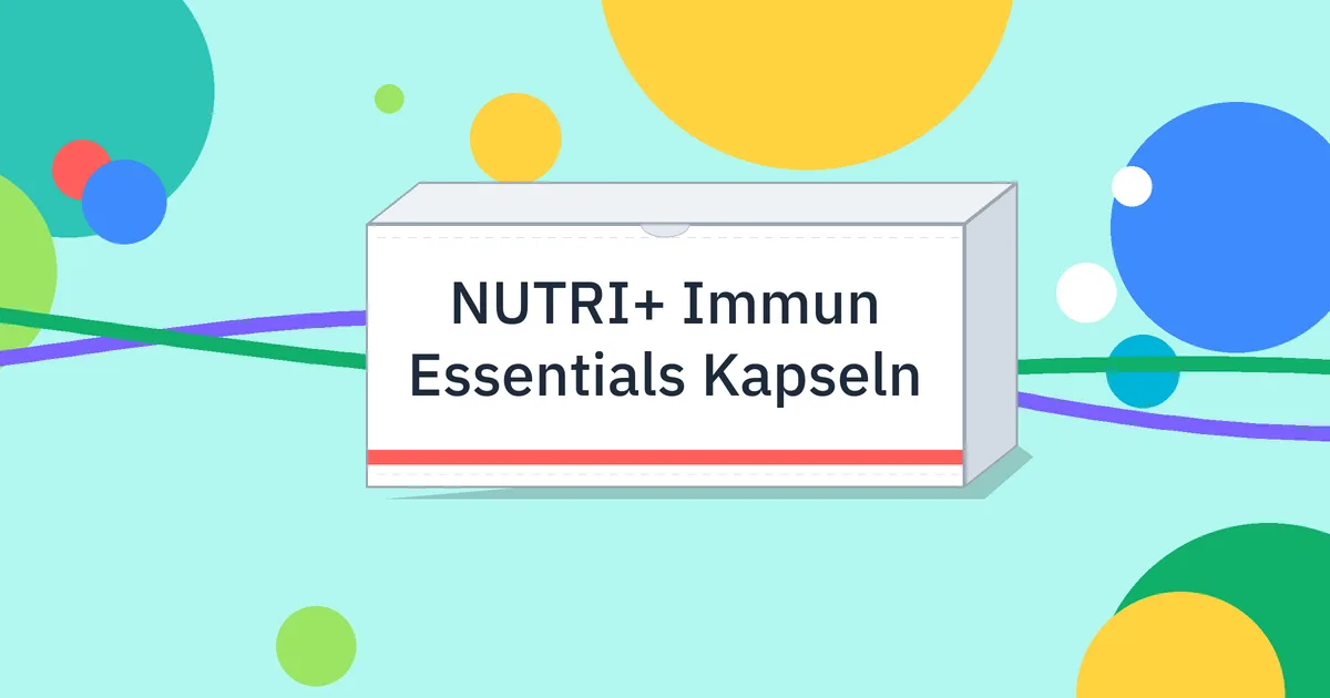 Symbolbild: Packung mit der Aufschrift NUTRI+ Immun Essentials Kapseln (PZN 19667540) – Verfügbarkeit und Bezug in Apotheken in Frankfurt am Main