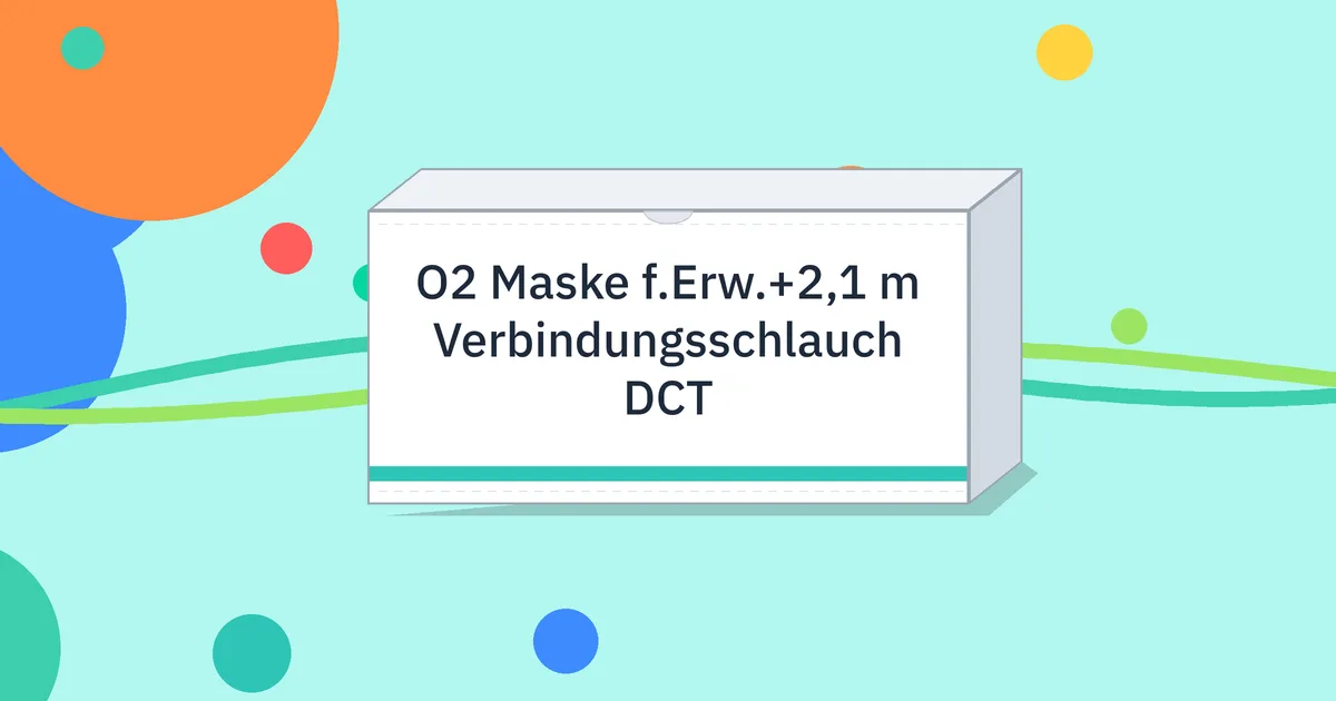 Symbolbild: Packung mit der Aufschrift O2 Maske f.Erw.+2,1 m Verbindungsschlauch DCT (PZN 02757523) – Verfügbarkeit und Bezug in Apotheken in Frankfurt am Main
