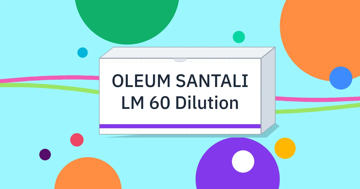 Symbolbild: Packung mit der Aufschrift OLEUM SANTALI LM 60 Dilution (PZN 13623547) – Verfügbarkeit und Bezug in Apotheken in Frankfurt am Main