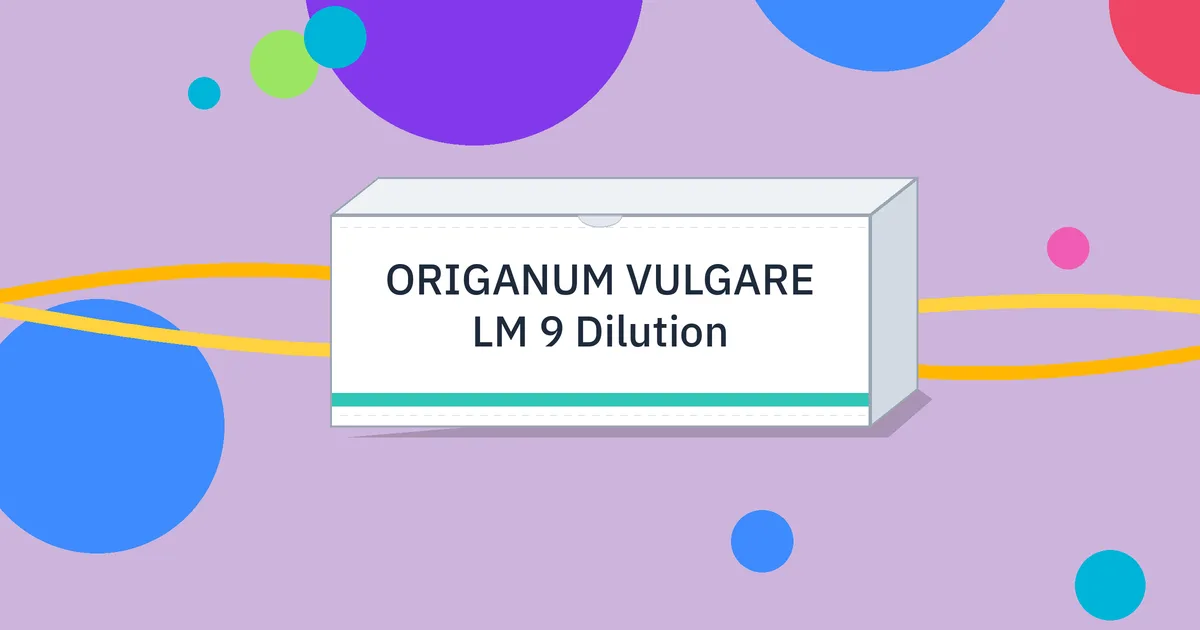 Symbolbild: Packung mit der Aufschrift ORIGANUM VULGARE LM 9 Dilution (PZN 12973009) – Verfügbarkeit und Bezug in Apotheken in Frankfurt am Main