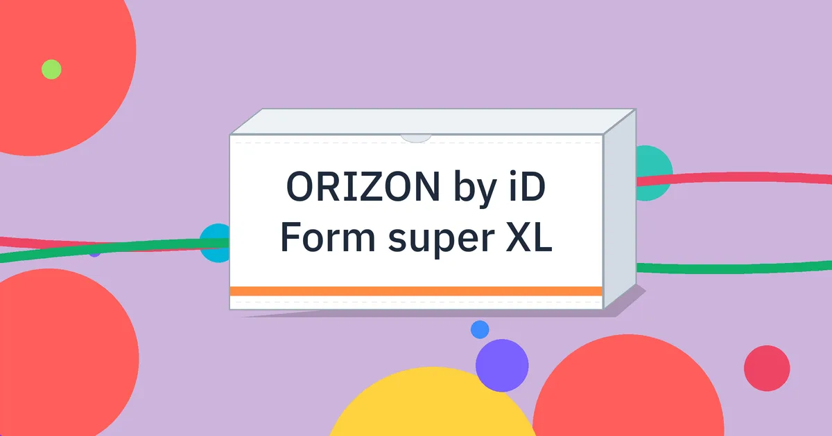 Symbolbild: Packung mit der Aufschrift ORIZON by iD Form super XL (PZN 17996854) – Verfügbarkeit und Bezug in Apotheken in Frankfurt am Main