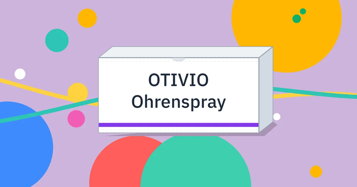Symbolbild: Packung mit der Aufschrift OTIVIO Ohrenspray (PZN 20016629) – Verfügbarkeit und Bezug in Apotheken in Frankfurt am Main