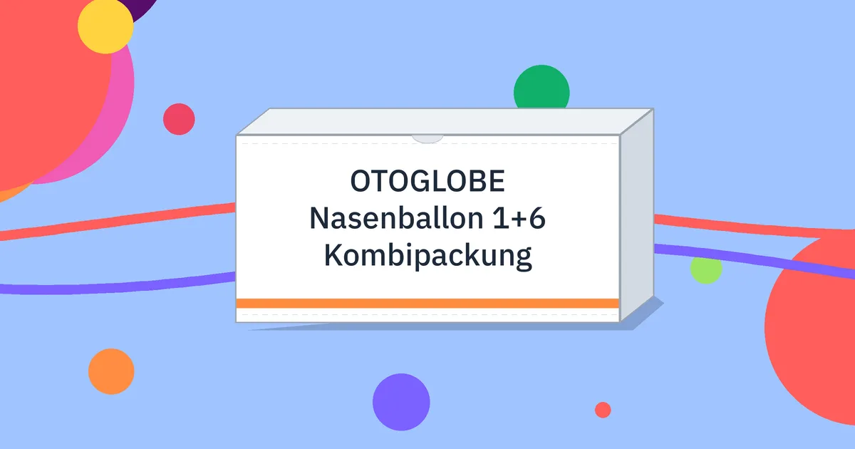 Symbolbild: Packung mit der Aufschrift OTOGLOBE Nasenballon 1+6 Kombipackung (PZN 09476945) – Verfügbarkeit und Bezug in Apotheken in Frankfurt am Main
