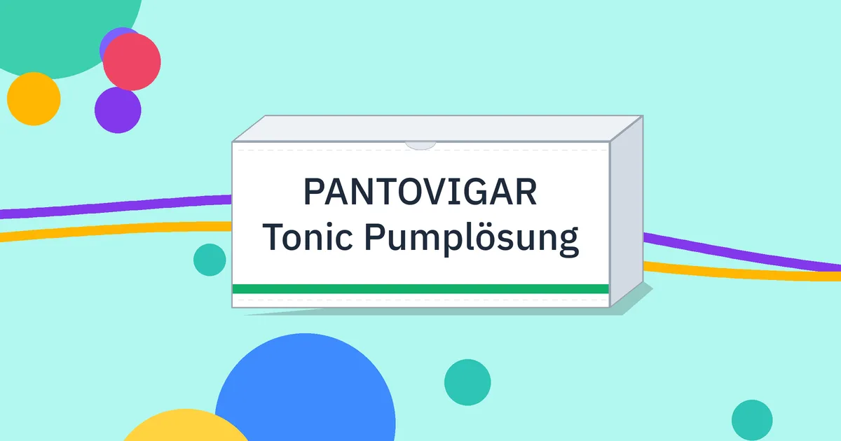 Symbolbild: Packung mit der Aufschrift PANTOVIGAR Tonic Pumplösung (PZN 16381228) – Verfügbarkeit und Bezug in Apotheken in Frankfurt am Main