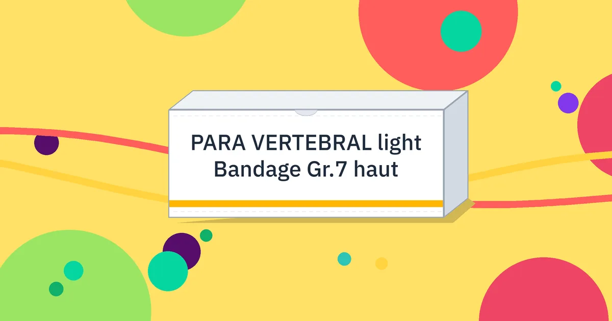 Symbolbild: Packung mit der Aufschrift PARA VERTEBRAL light Bandage Gr.7 haut (PZN 10003643) – Verfügbarkeit und Bezug in Apotheken in Frankfurt am Main