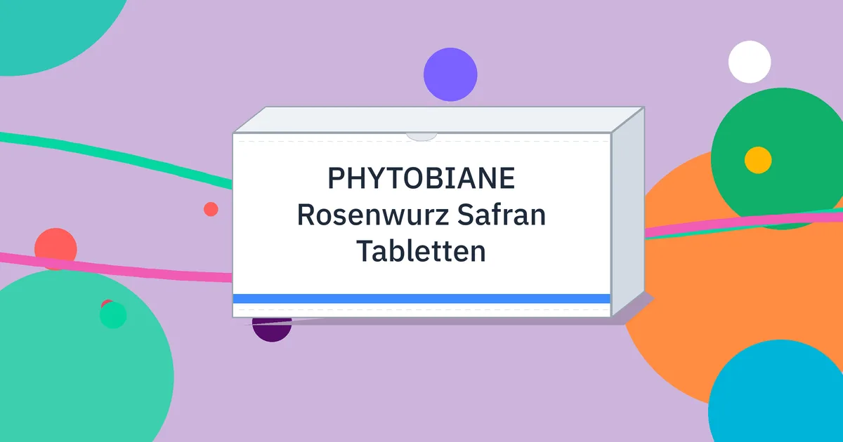Symbolbild: Packung mit der Aufschrift PHYTOBIANE Rosenwurz Safran Tabletten (PZN 20157353) – Verfügbarkeit und Bezug in Apotheken in Frankfurt am Main