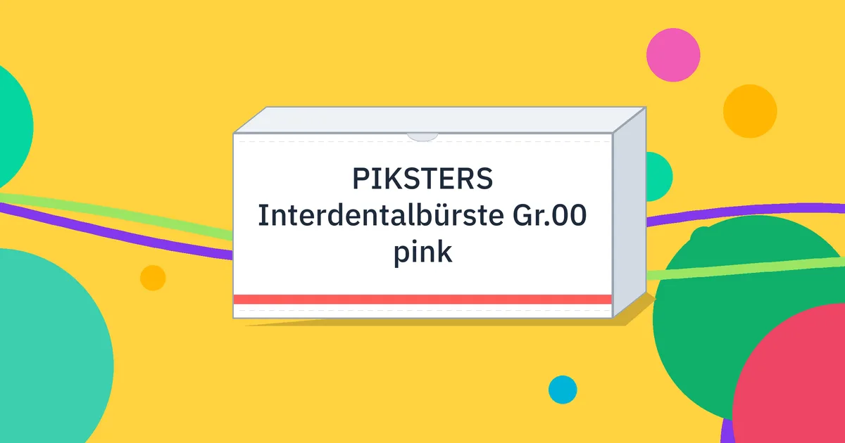 Symbolbild: Packung mit der Aufschrift PIKSTERS Interdentalbürste Gr.00 pink (PZN 17593033) – Verfügbarkeit und Bezug in Apotheken in Frankfurt am Main