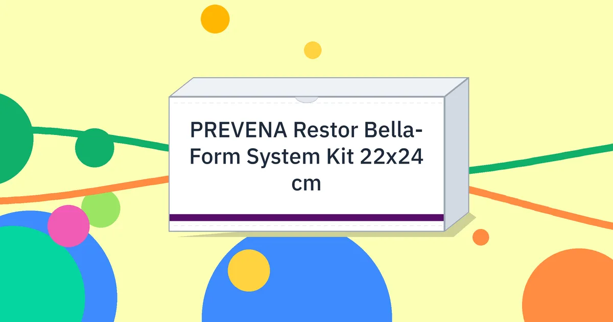Symbolbild: Packung mit der Aufschrift PREVENA Restor Bella-Form System Kit 22x24 cm (PZN 17996630) – Verfügbarkeit und Bezug in Apotheken in Frankfurt am Main
