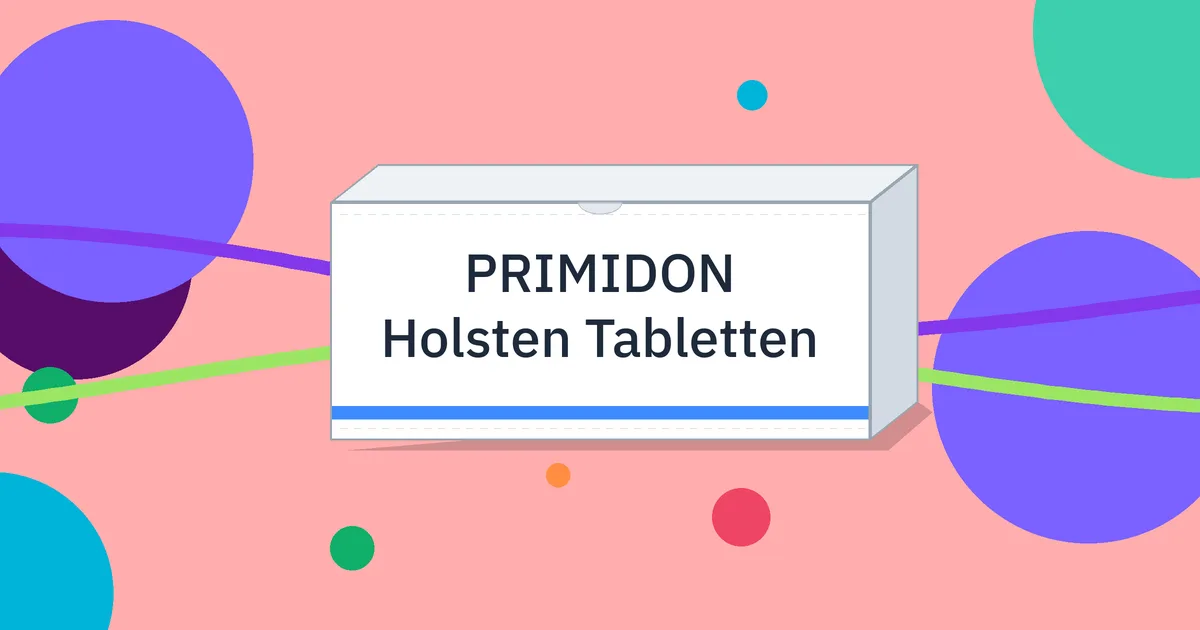 Symbolbild: Packung mit der Aufschrift PRIMIDON Holsten Tabletten (PZN 00659236) – Verfügbarkeit und Bezug in Apotheken in Frankfurt am Main