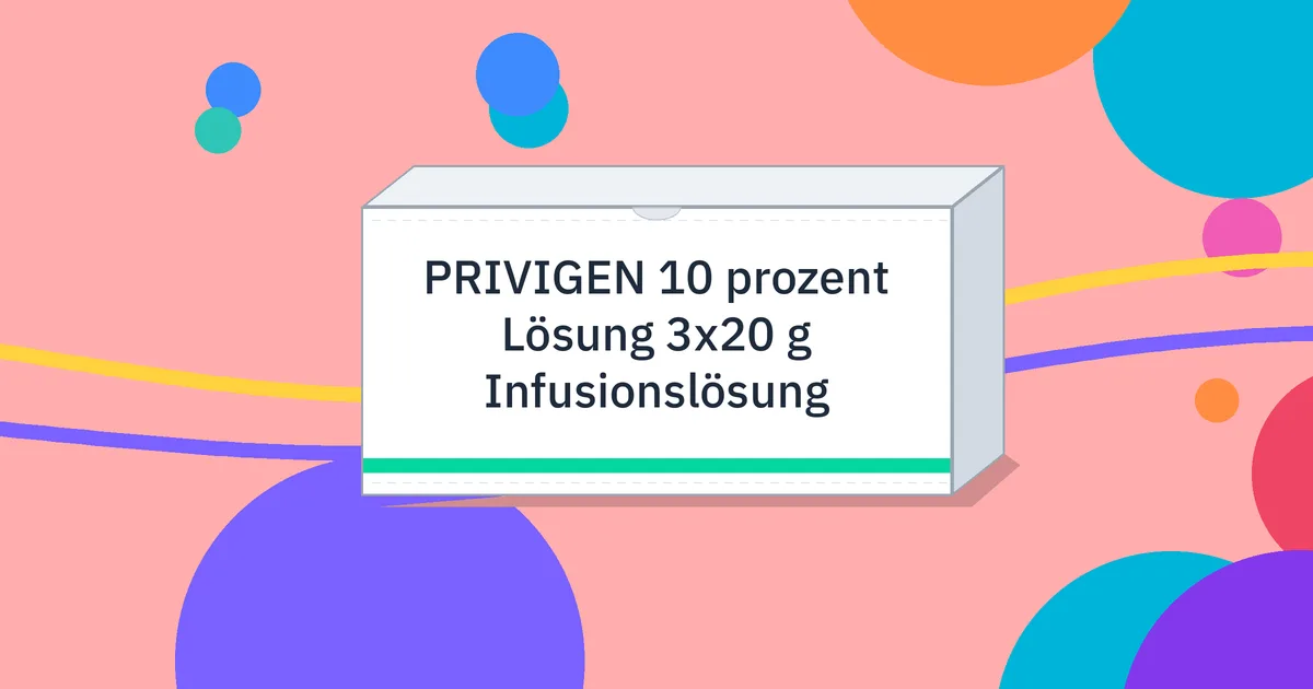 Symbolbild: Packung mit der Aufschrift PRIVIGEN 10 prozent Lösung 3x20 g Infusionslösung (PZN 05382704) – Verfügbarkeit und Bezug in Apotheken in Frankfurt am Main