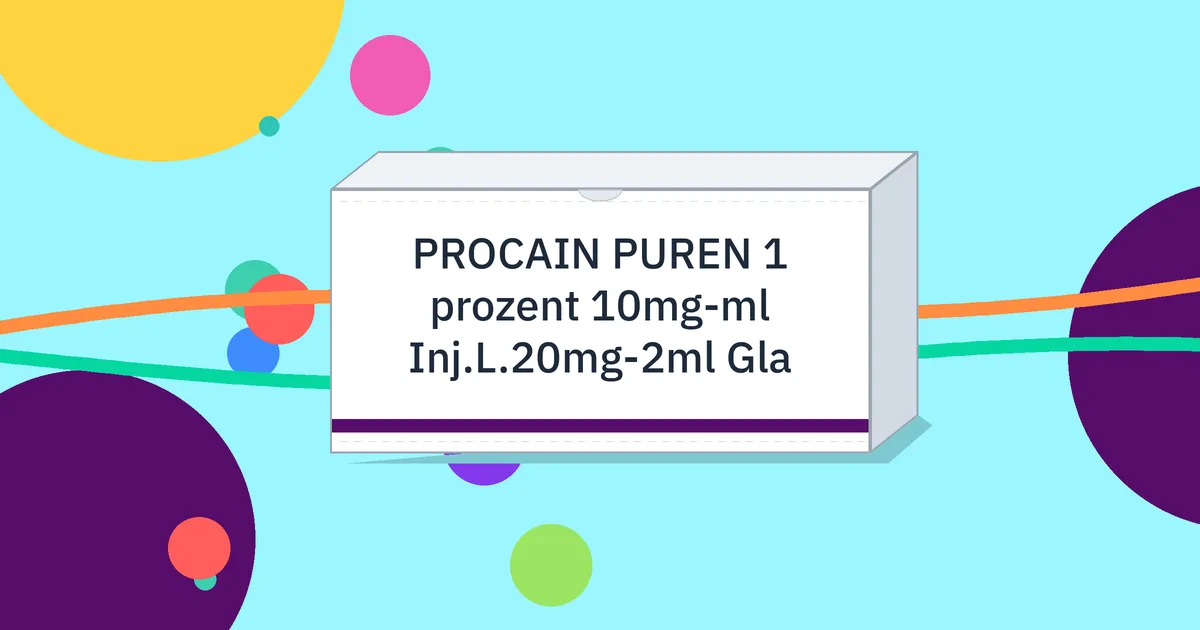Symbolbild: Packung mit der Aufschrift PROCAIN PUREN 1 prozent 10mg-ml Inj.L.20mg-2ml Gla (PZN 10855464) – Verfügbarkeit und Bezug in Apotheken in Frankfurt am Main