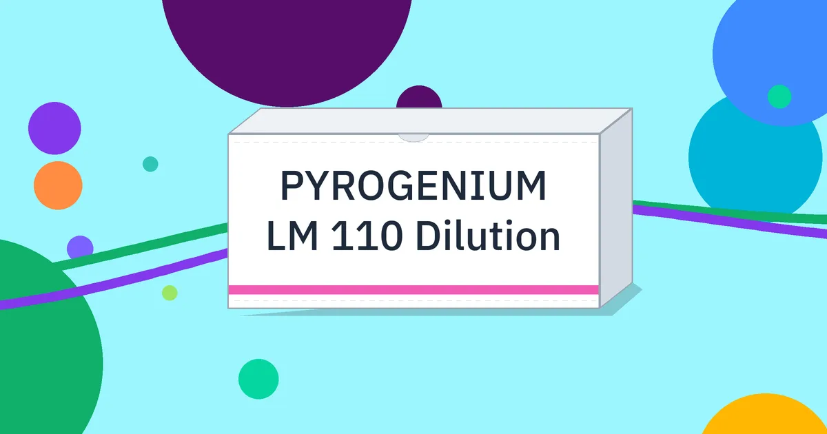 Symbolbild: Packung mit der Aufschrift PYROGENIUM LM 110 Dilution (PZN 13045292) – Verfügbarkeit und Bezug in Apotheken in Frankfurt am Main