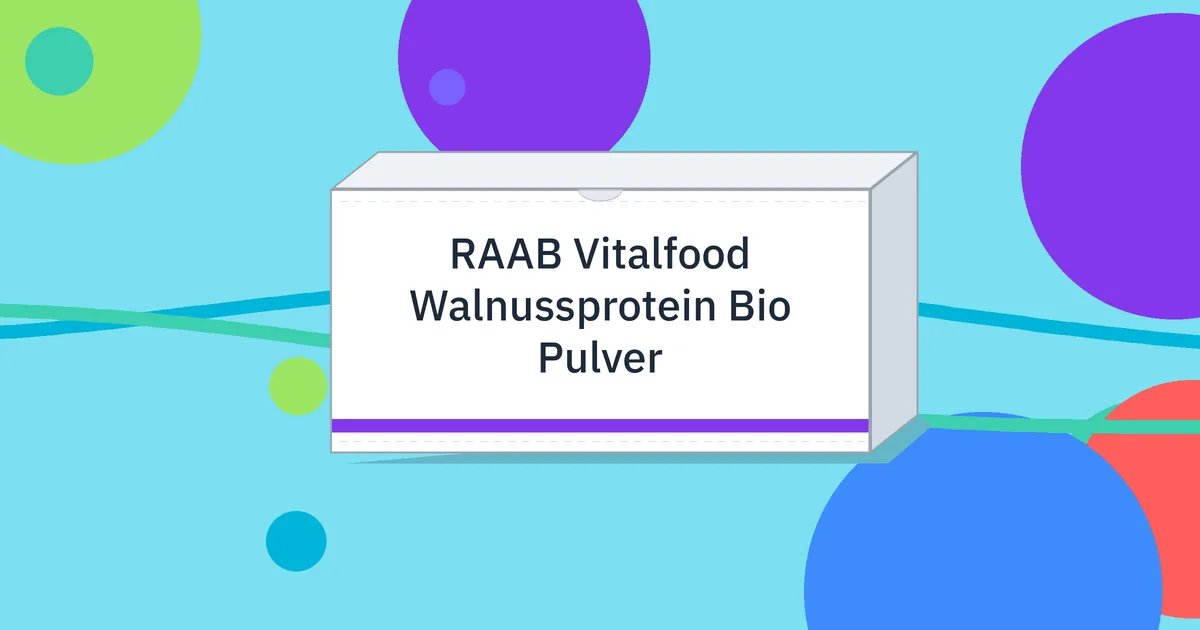 Symbolbild: Packung mit der Aufschrift RAAB Vitalfood Walnussprotein Bio Pulver (PZN 19305771) – Verfügbarkeit und Bezug in Apotheken in Frankfurt am Main