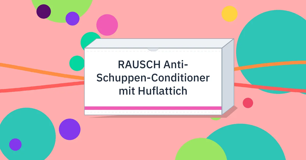 Symbolbild: Packung mit der Aufschrift RAUSCH Anti-Schuppen-Conditioner mit Huflattich (PZN 18742676) – Verfügbarkeit und Bezug in Apotheken in Frankfurt am Main