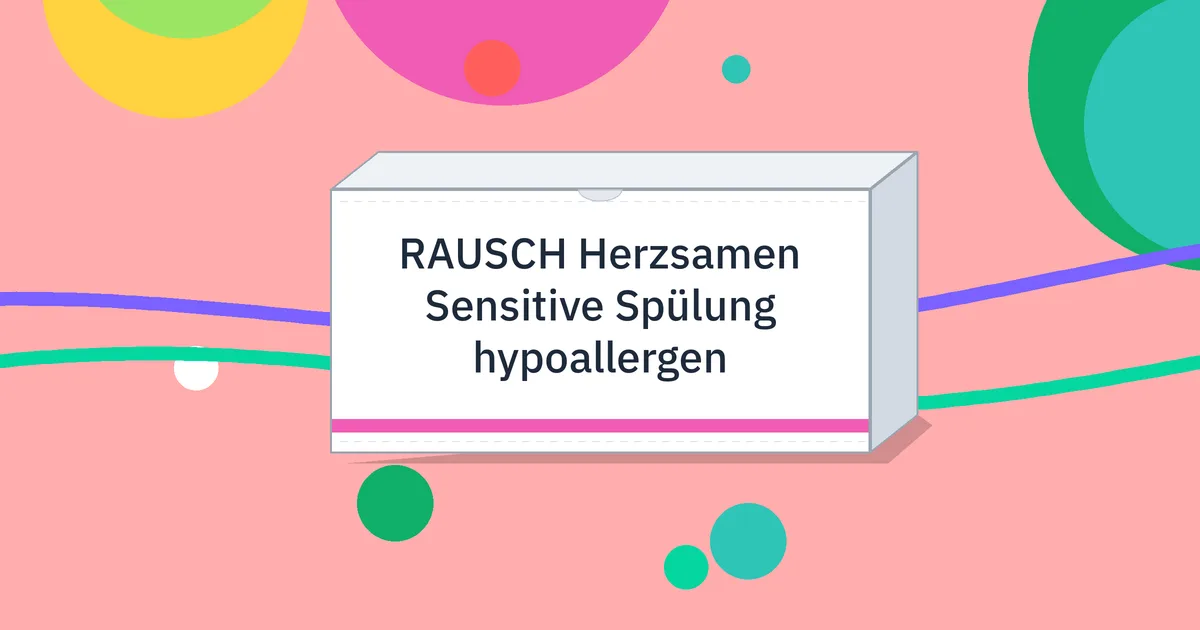 Symbolbild: Packung mit der Aufschrift RAUSCH Herzsamen Sensitive Spülung hypoallergen (PZN 11104027) – Verfügbarkeit und Bezug in Apotheken in Frankfurt am Main