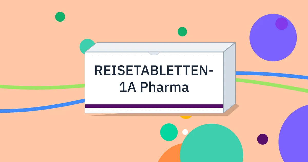 Symbolbild: Packung mit der Aufschrift REISETABLETTEN-1A Pharma (PZN 05368650) – Verfügbarkeit und Bezug in Apotheken in Frankfurt am Main