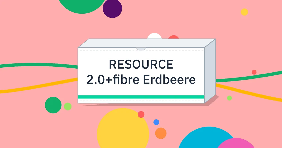 Symbolbild: Packung mit der Aufschrift RESOURCE 2.0+fibre Erdbeere (PZN 01743861) – Verfügbarkeit und Bezug in Apotheken in Frankfurt am Main