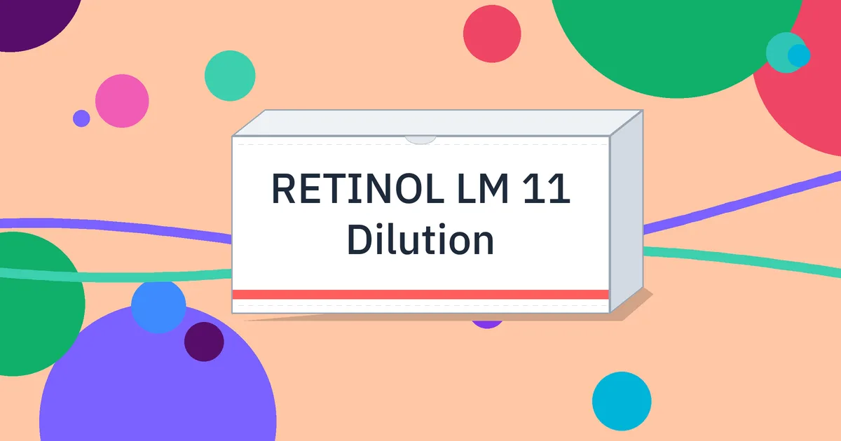 Symbolbild: Packung mit der Aufschrift RETINOL LM 11 Dilution (PZN 13047581) – Verfügbarkeit und Bezug in Apotheken in Frankfurt am Main